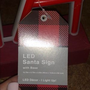 Home Essentials | Holiday | New Led Santa Sign On Stand | Poshmark